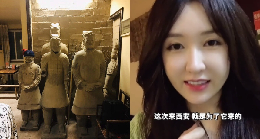 幾百隻眼睛盯著你！中國兵馬俑酒店爆紅 網紅崩潰：整晚不敢睡